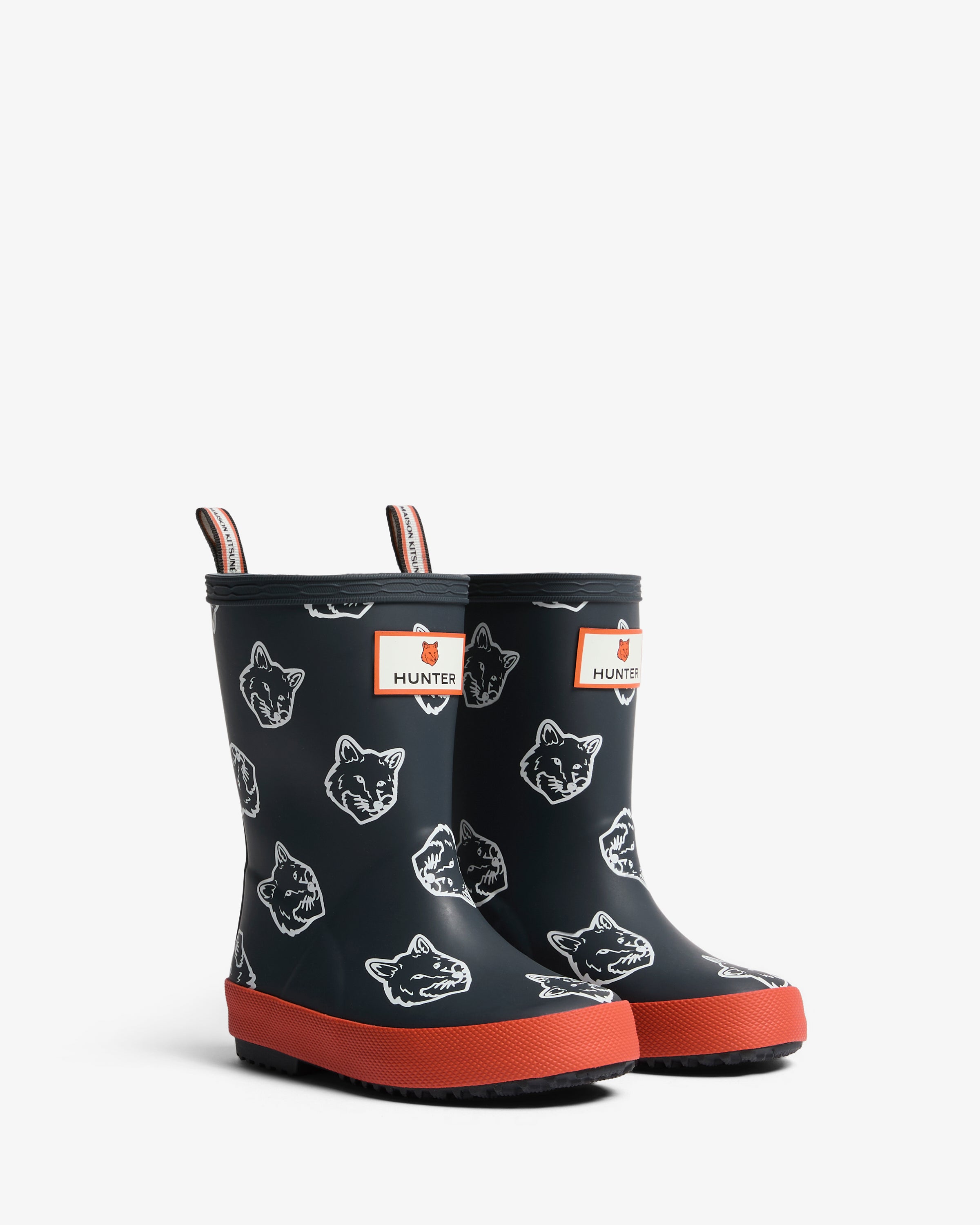Hunter Boots Maison Kitsune X Hunter Fox Head Kids first Contrast Night ...